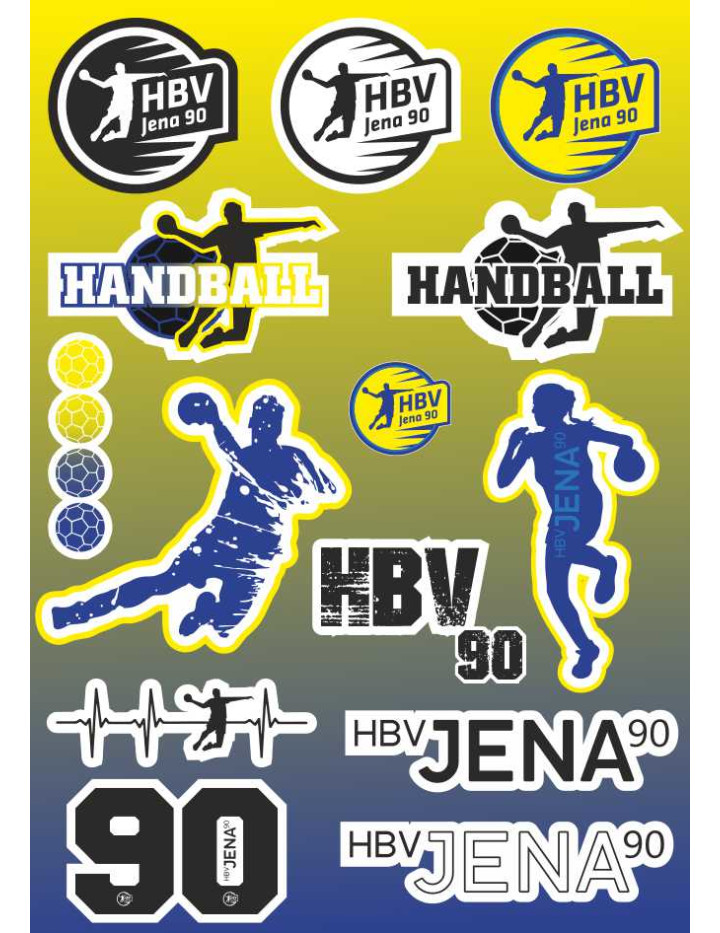 HBV Jena Stickerbogen, 10,00